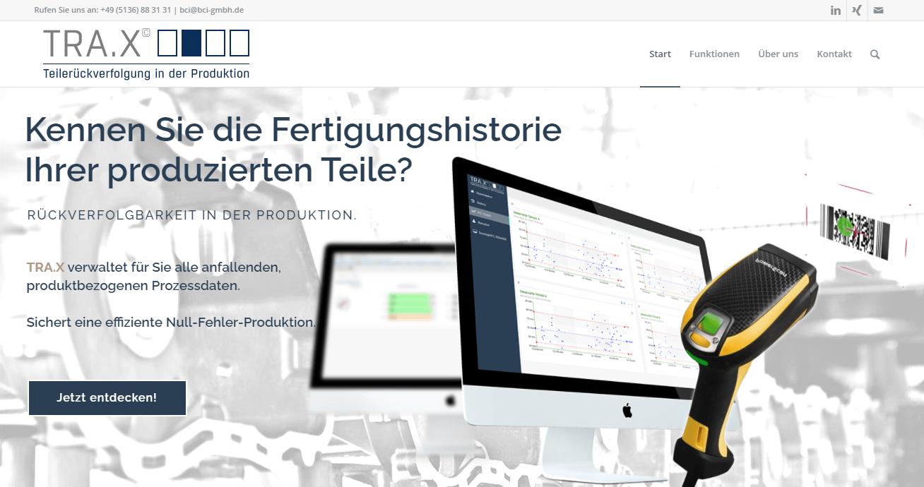 TRA.X – Die beste Traceability-Lösung für die Produktion